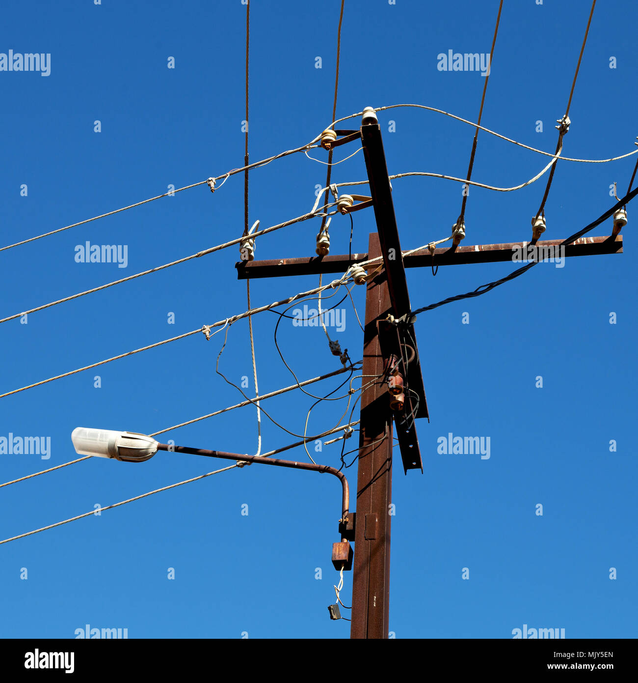 in australia the concept of power line with electrical pole in the ...