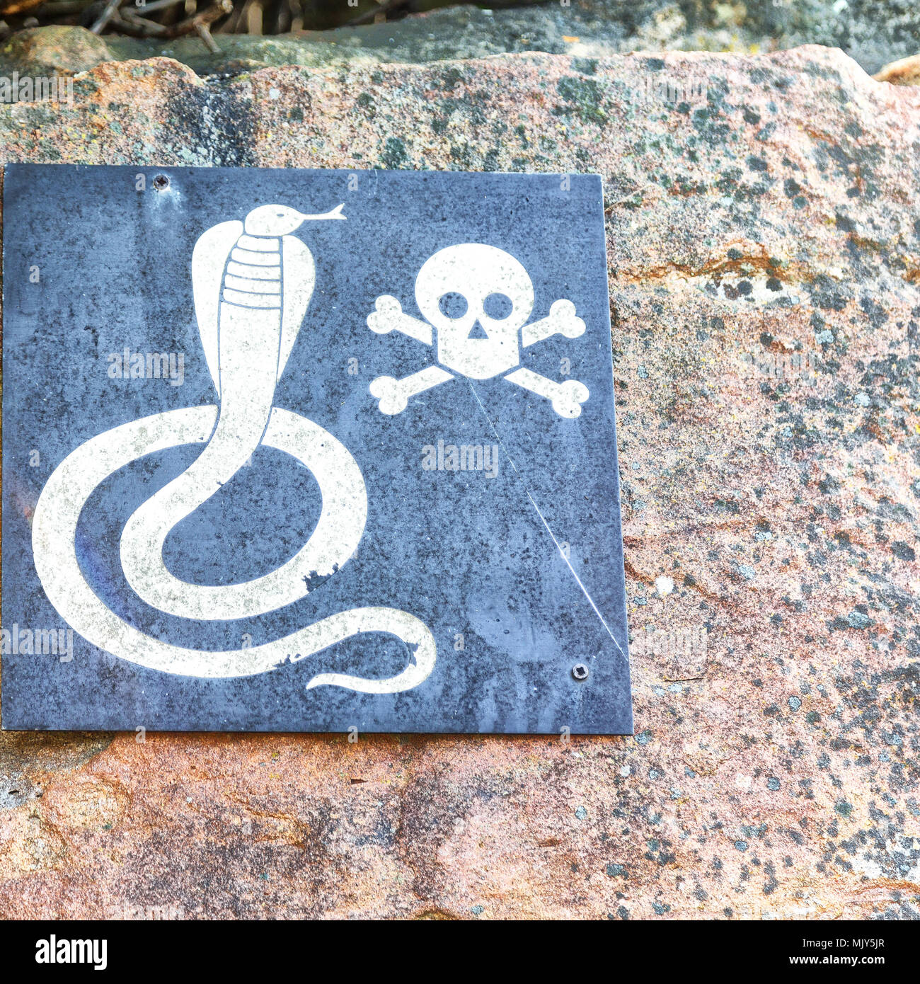 Snake Bite Warning Sign Stock Photos & Snake Bite Warning Sign Stock ...