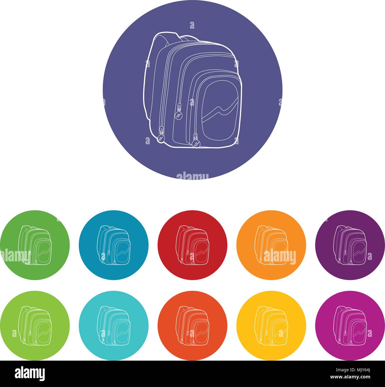 Kids school bag icon outline Stock Vector Image & Art - Alamy