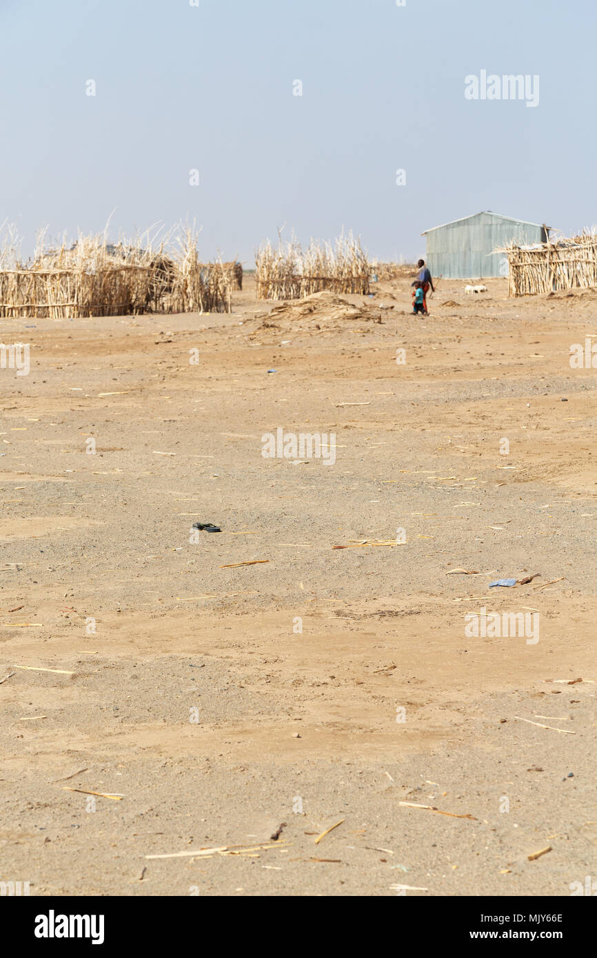 in ethiopia africa the poor house of people in the desert of stone ...