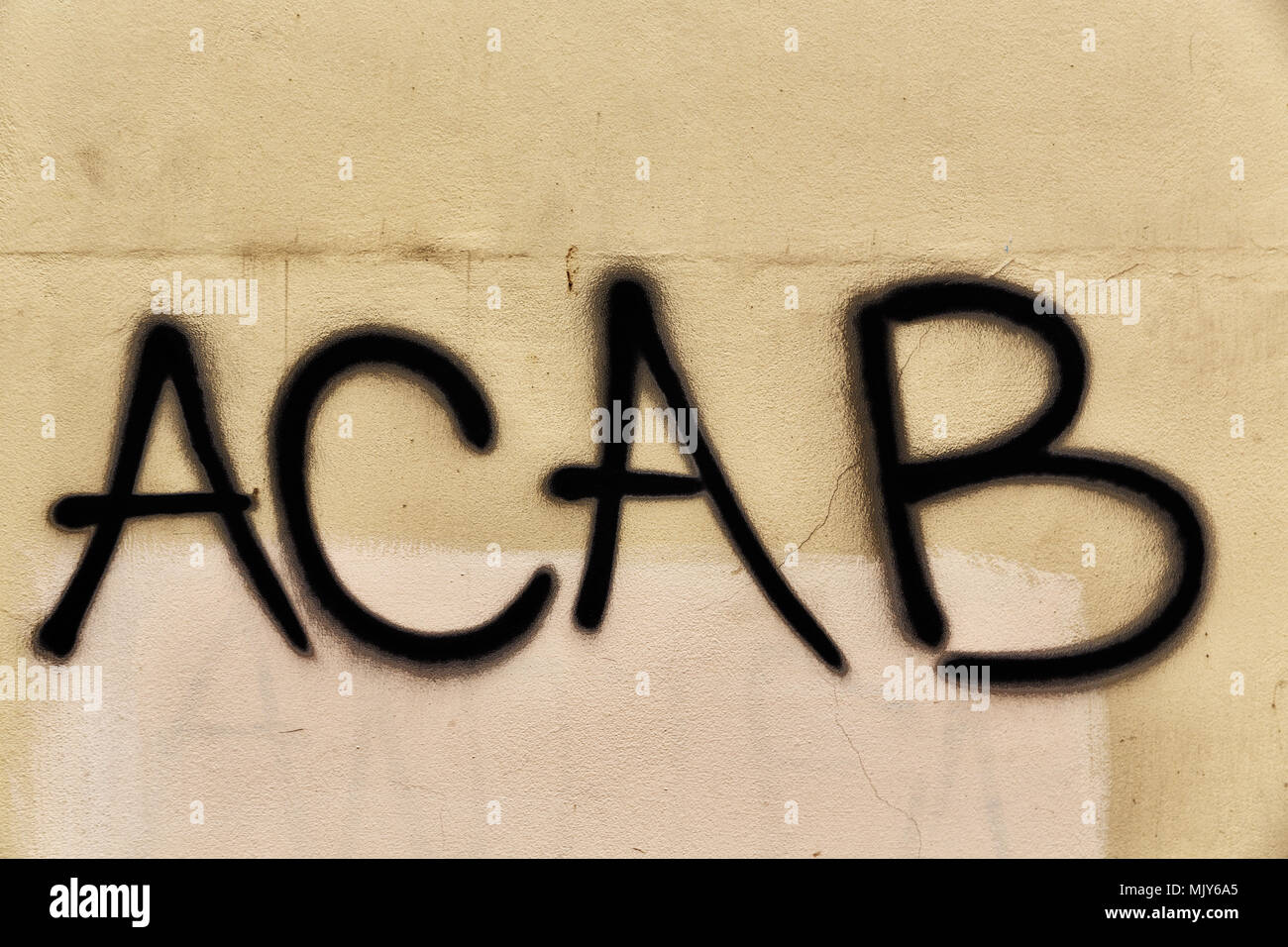in the old wall the painted words of acab like concept of violence ...