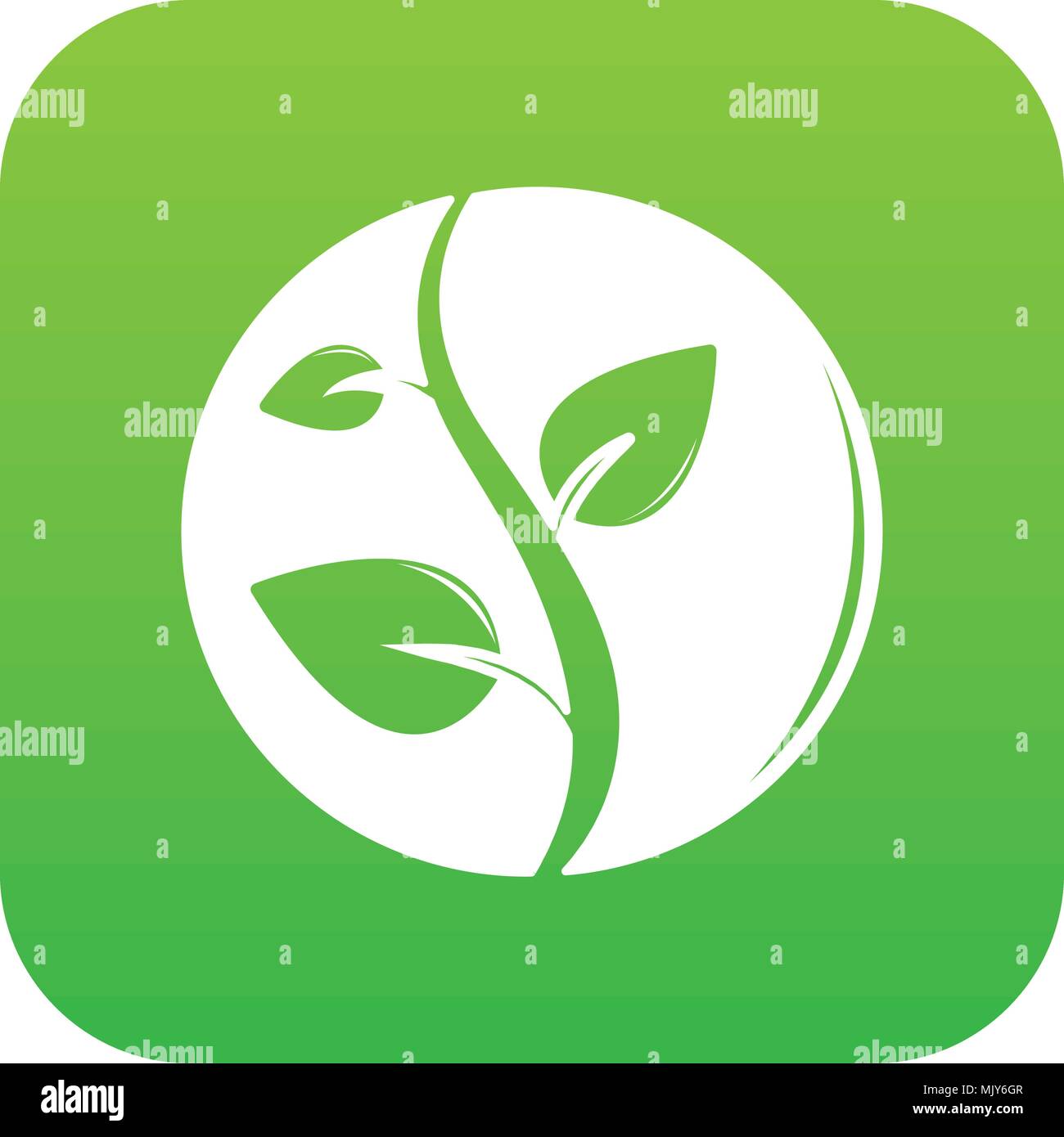 Sprout icon green vector Stock Vector Image & Art - Alamy