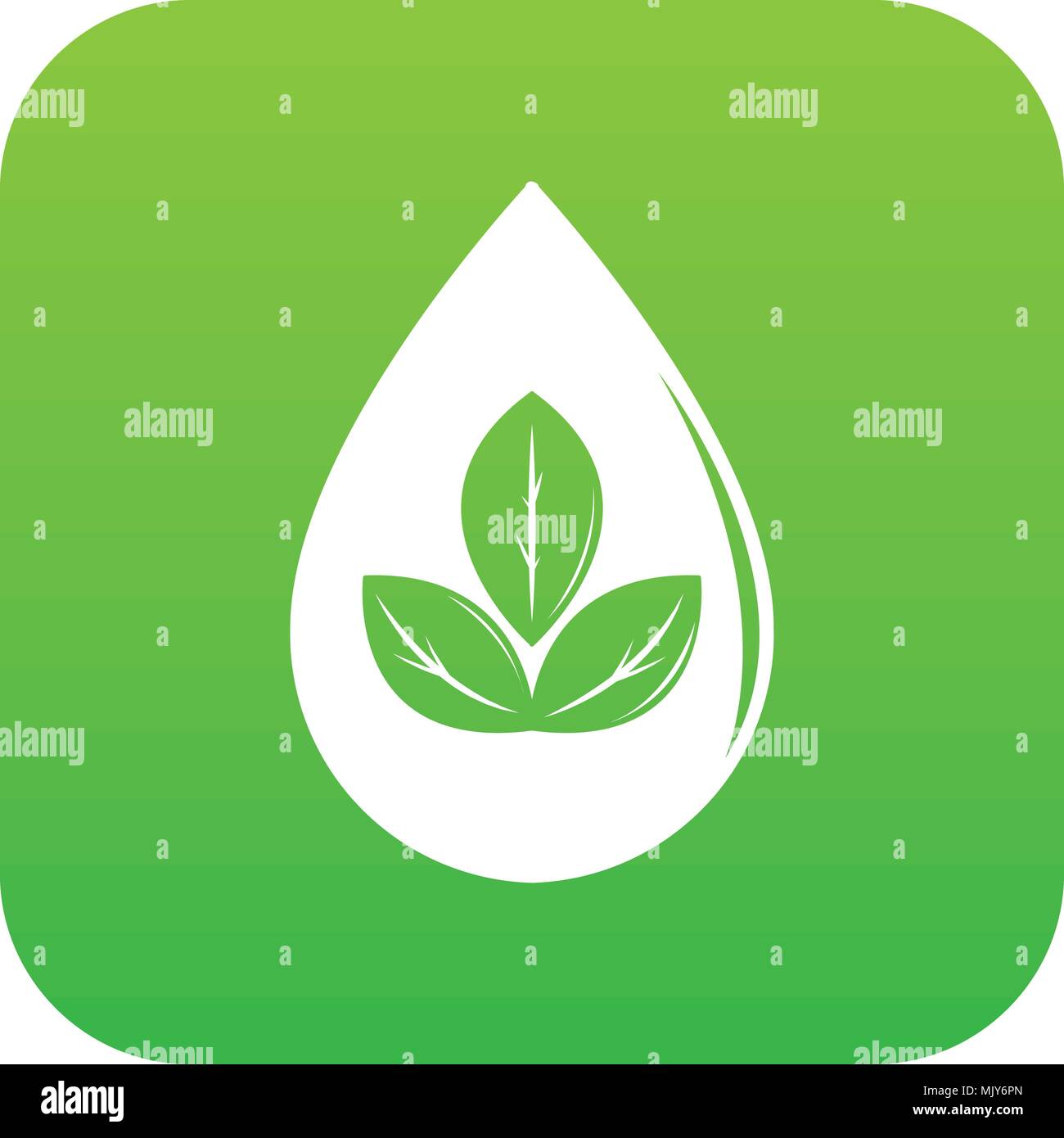 Drop eco icon green vector Stock Vector Image & Art - Alamy