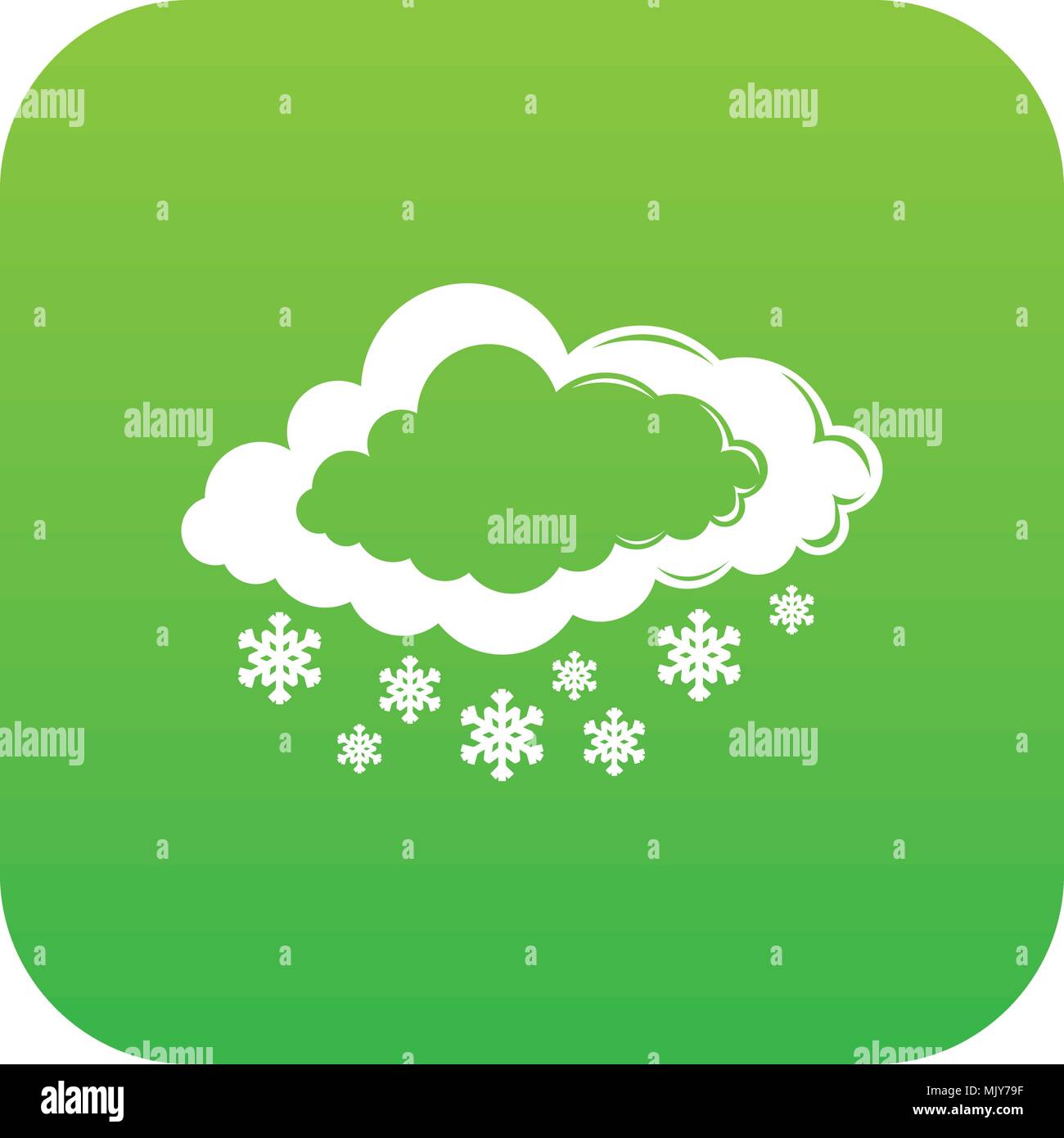 Cloud snowflake icon green vector Stock Vector Image & Art - Alamy