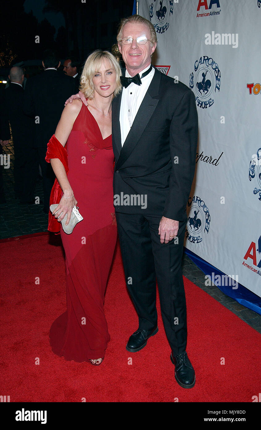 Ed Begley and wife arriving at the Carousel of Hope which support the ...