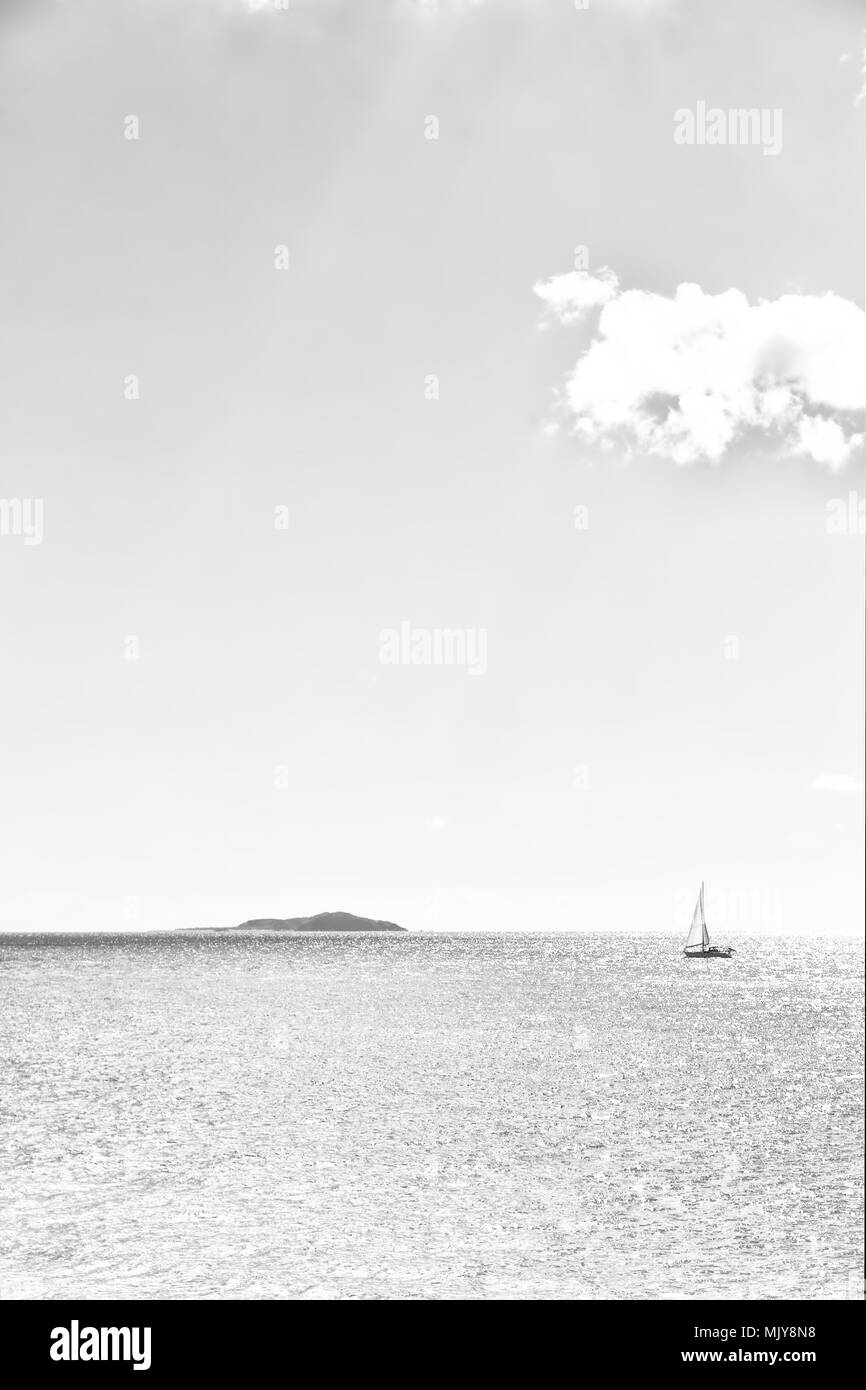 Luxury catamaran Black and White Stock Photos & Images - Alamy