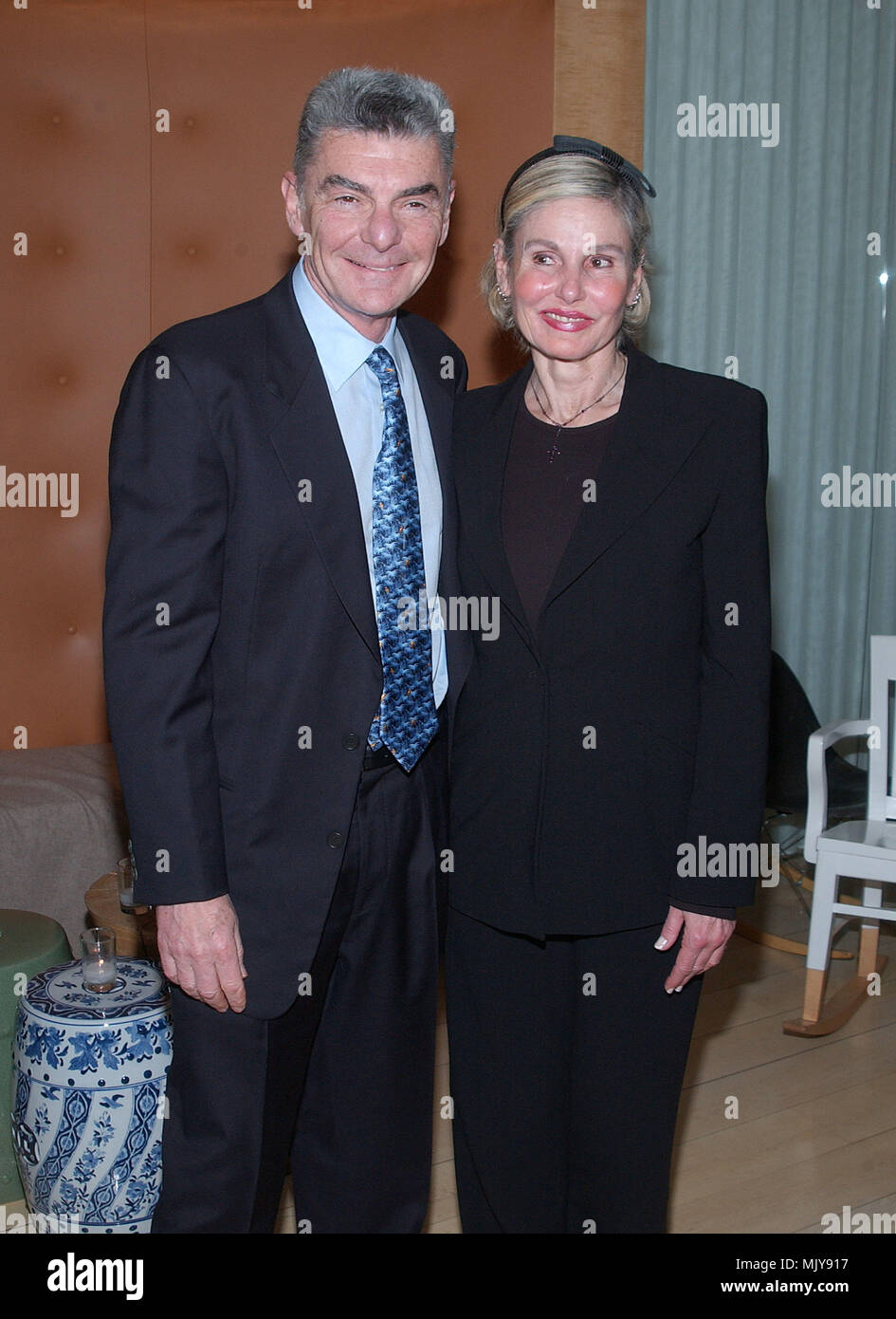Richard Benjamin and wife Paula arriving at the engagement party for ...