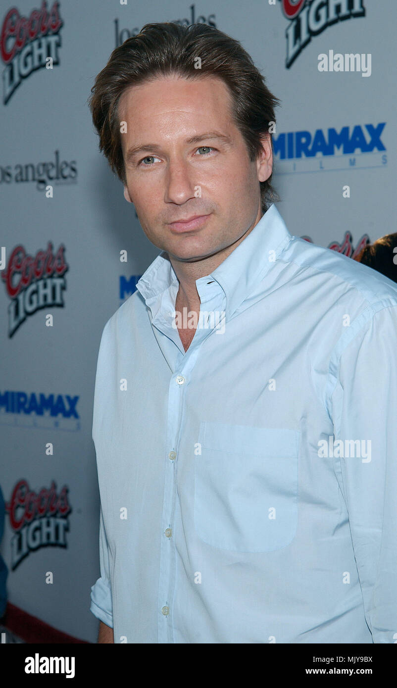David Duchovny arriving at the "Full Frontal" premiere at the Landmark ...
