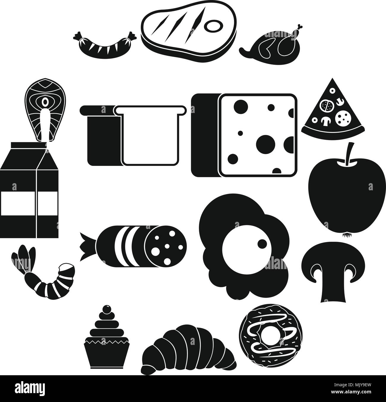 Food icons set, simple style Stock Vector Image & Art - Alamy