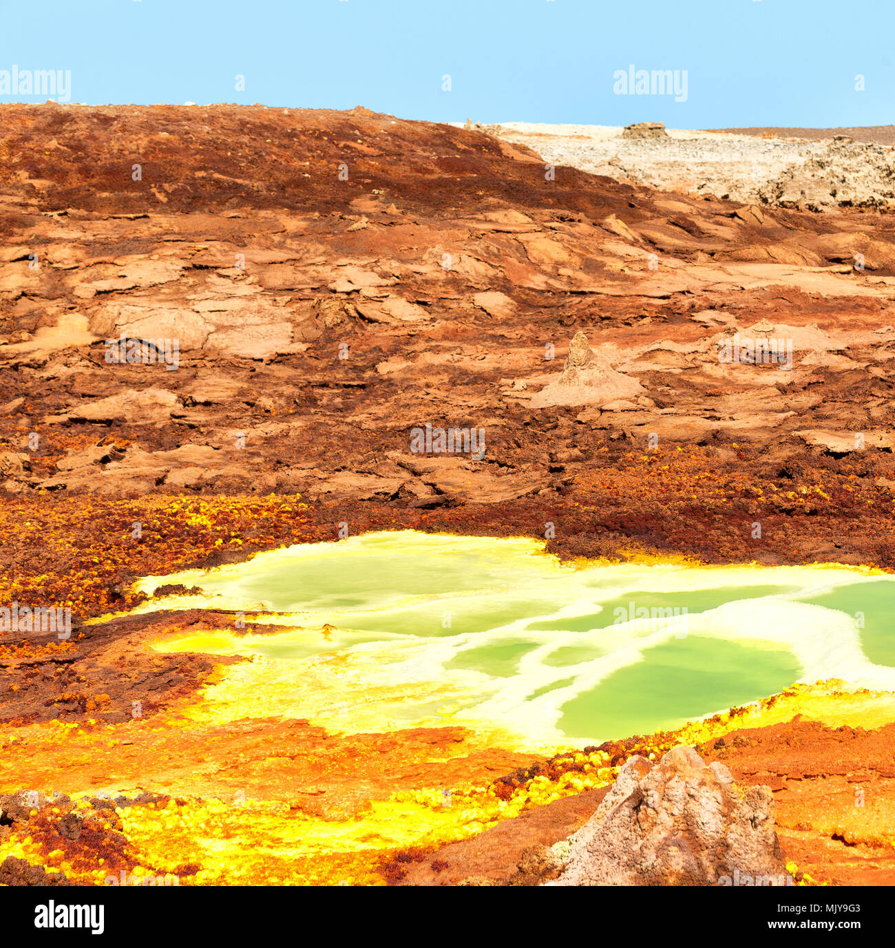 in danakil ethiopia africa the volcanic depression of dallol lake and ...
