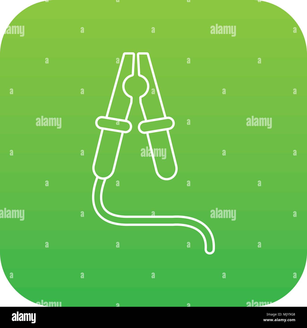 Jumper cable icon green vector Stock Vector Image & Art - Alamy