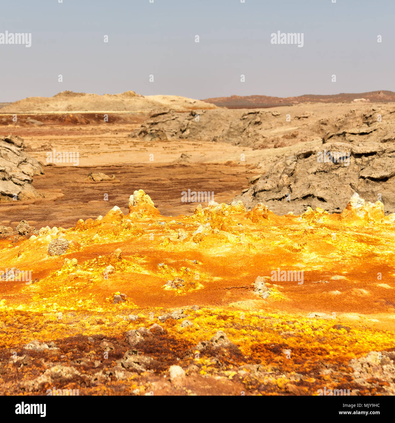 in danakil ethiopia africa the volcanic depression of dallol Stock ...
