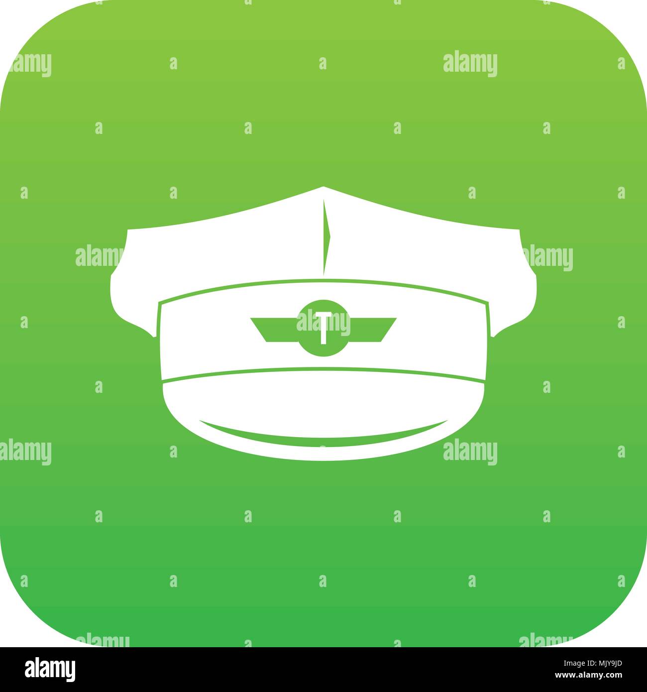 Cap taxi driver icon digital green Stock Vector Image & Art - Alamy