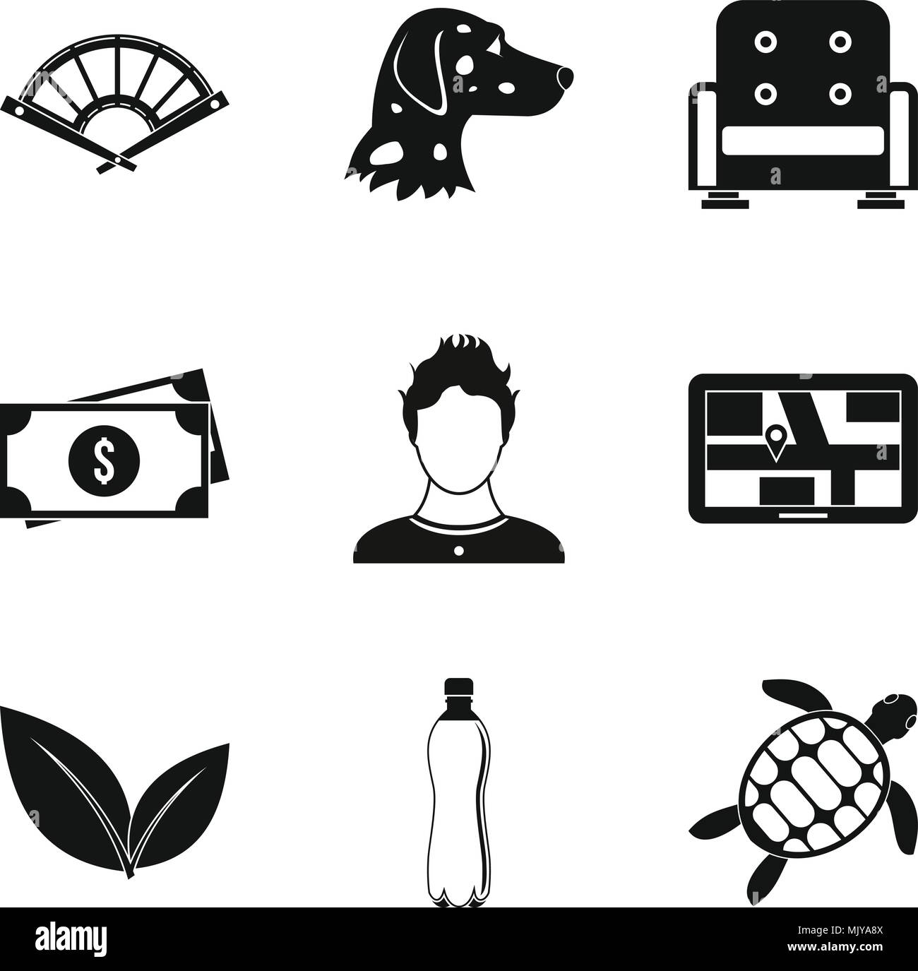 Yoga balance icons set, simple style Stock Vector Image & Art - Alamy