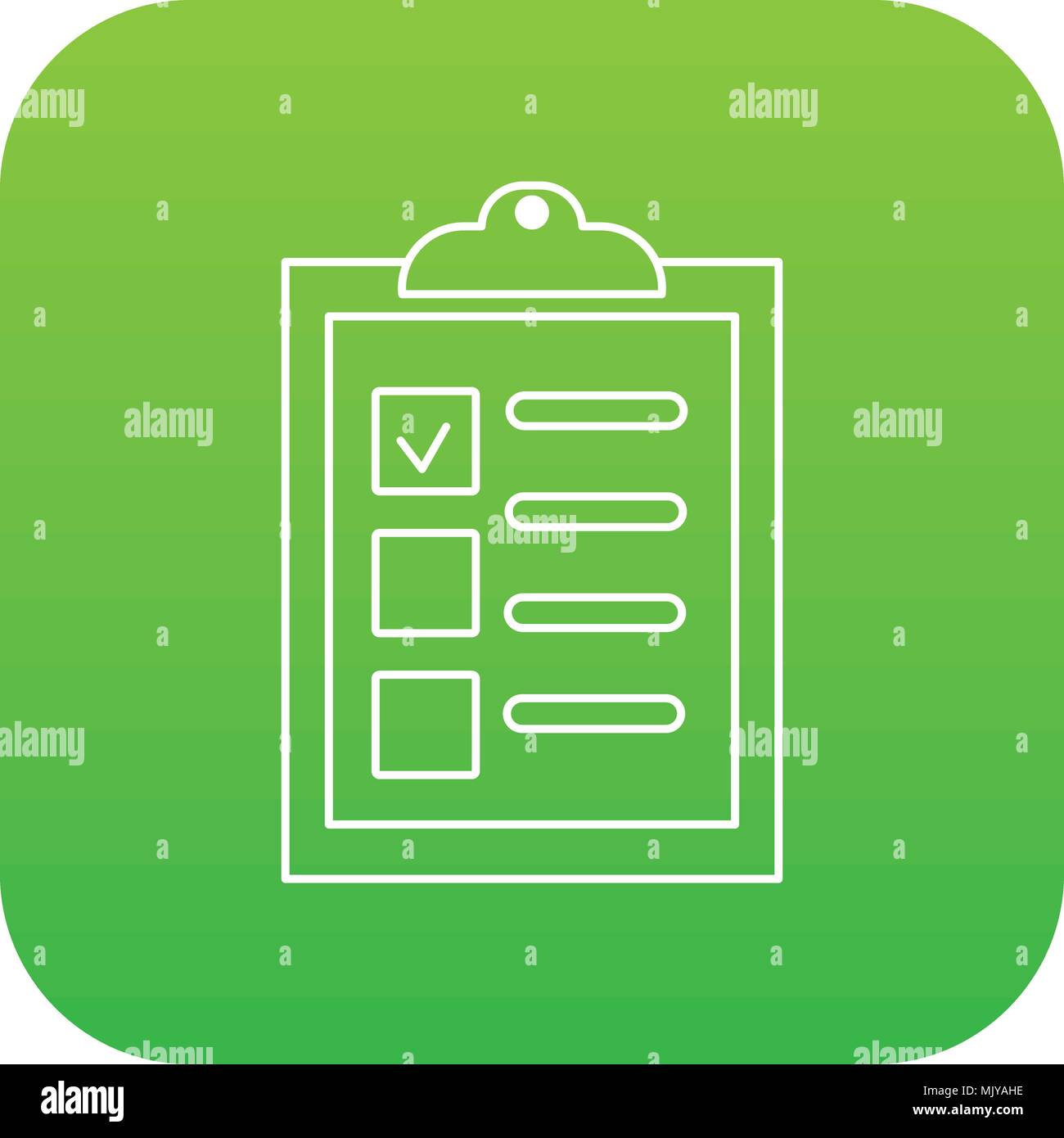 Checklist icon green vector Stock Vector Image & Art - Alamy