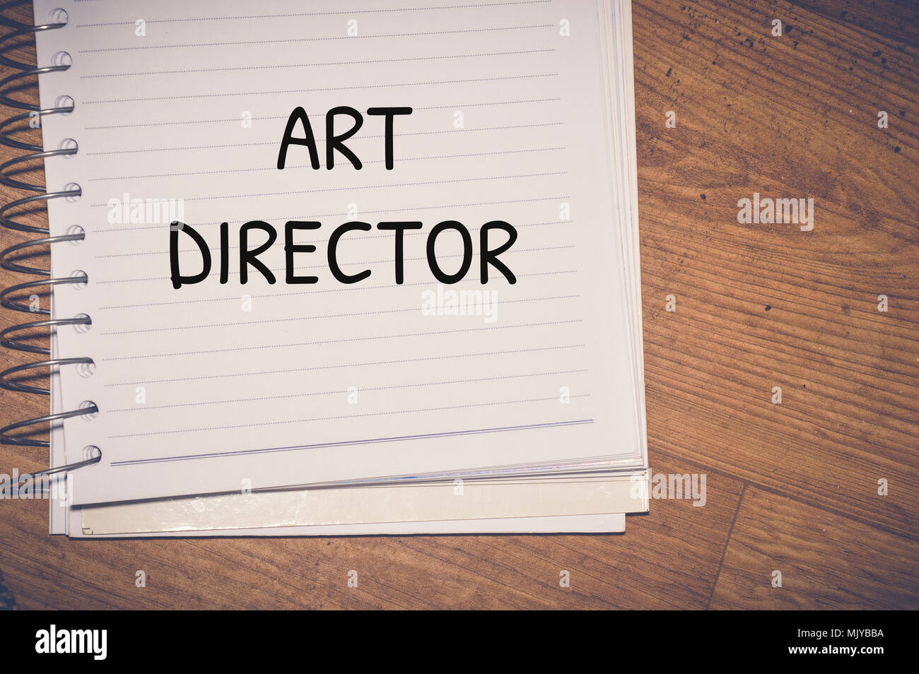 Art director word uploaded on white paper Stock Photo - Alamy