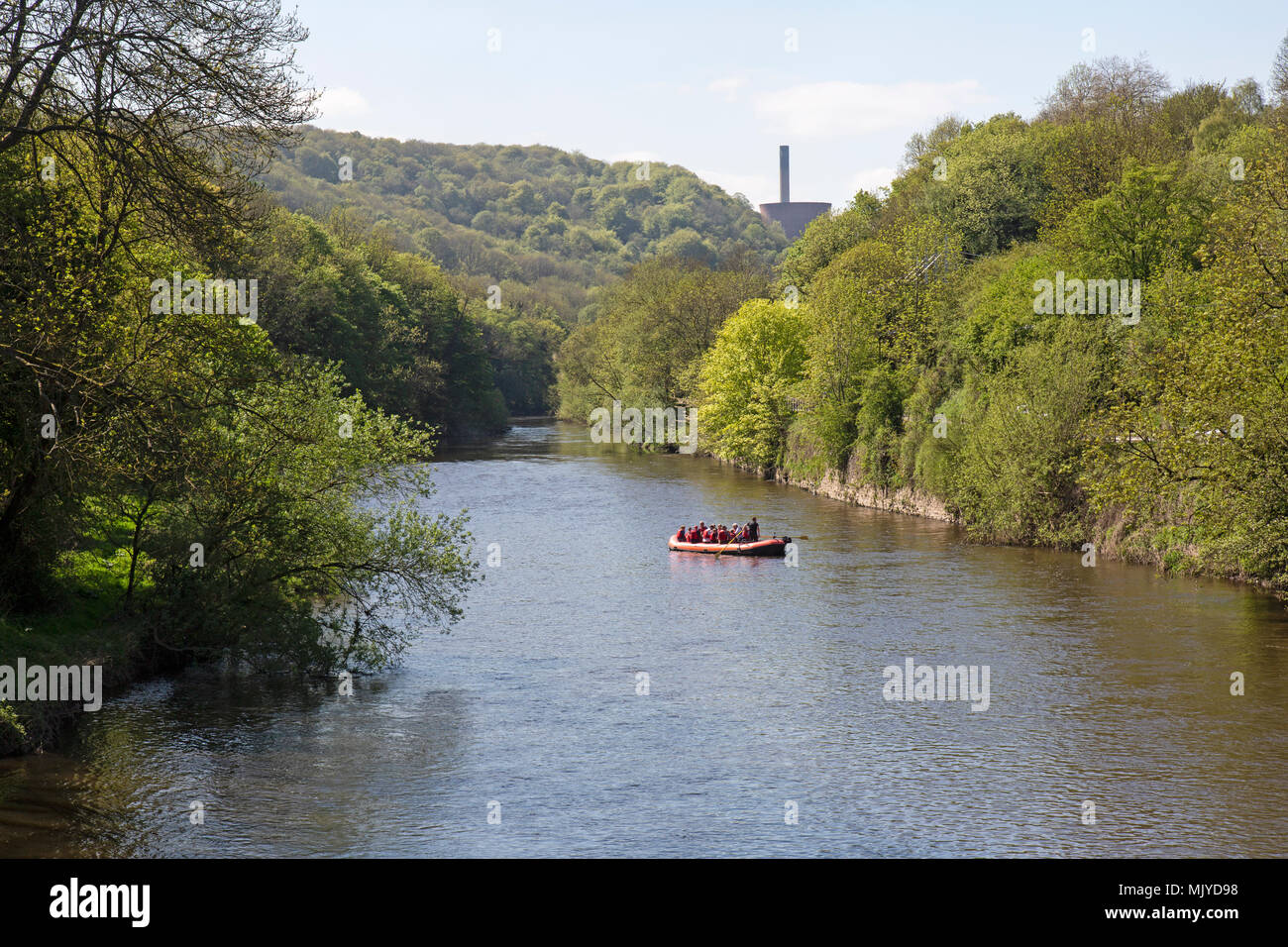 The River Severn from the Jackfield Bridge in Ironbridge, Shropshire ...