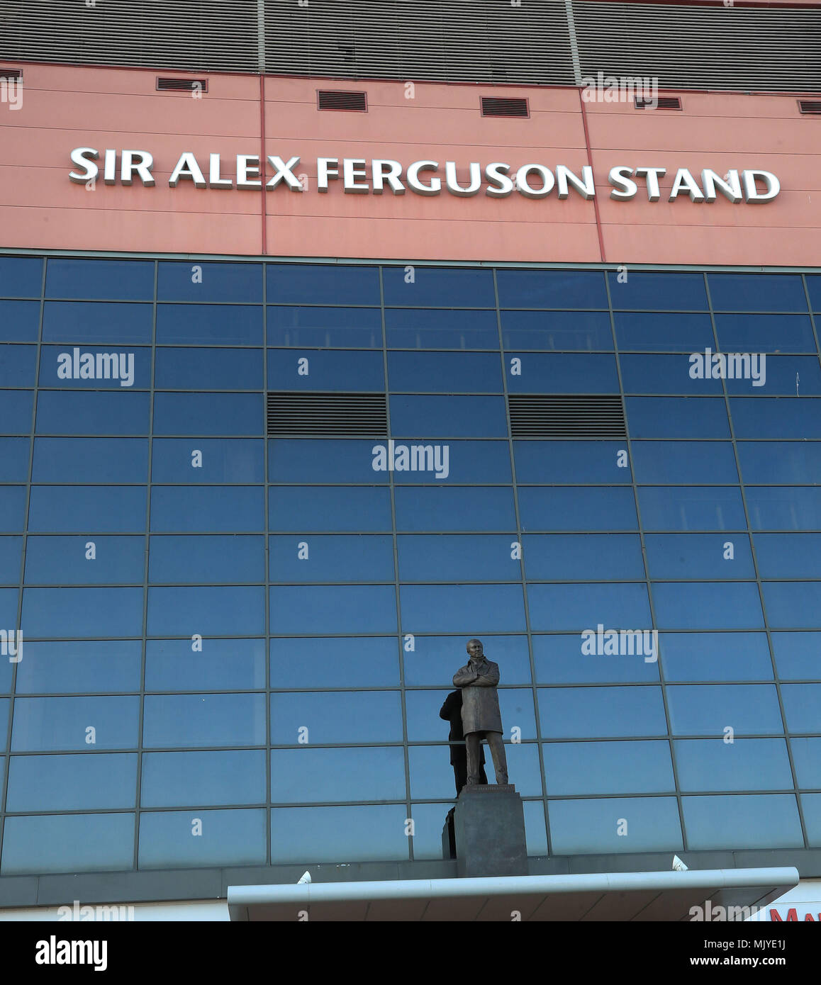 The Sir Alex Ferguson stand at Manchester United's Old Trafford ...