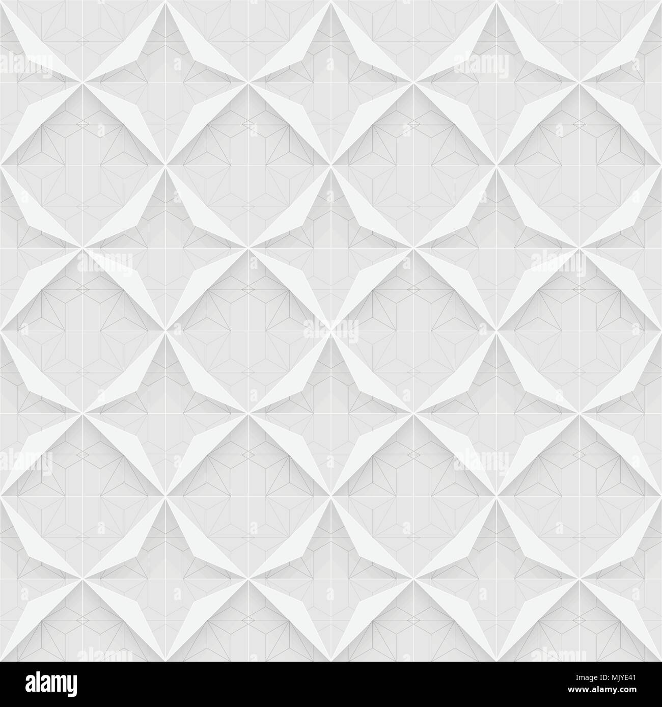 Gray geometric pattern seamless vector. Paper folding origami style ...
