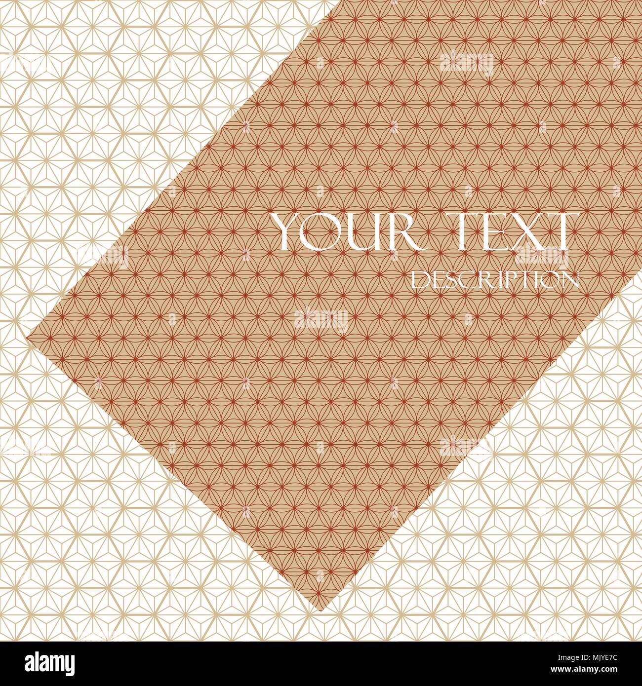 Japanese pattern vector. Geometric background for cover page design ...