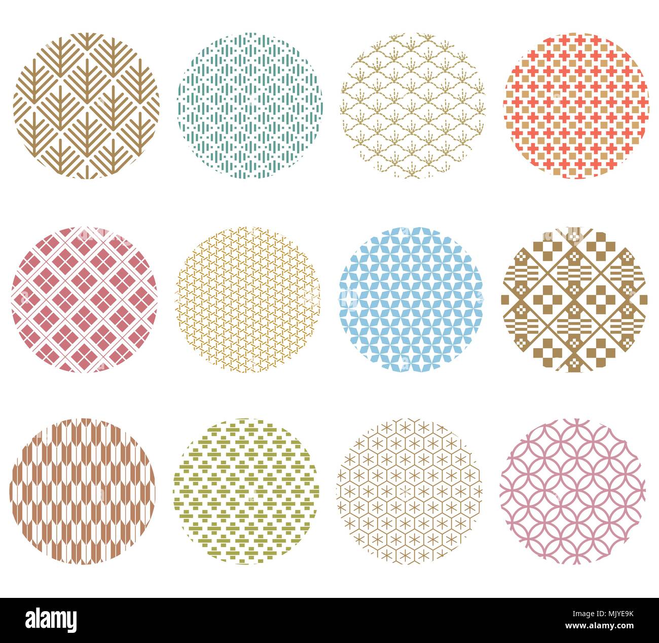 Japanese pattern vector. Colorful pastel geometric background for ...