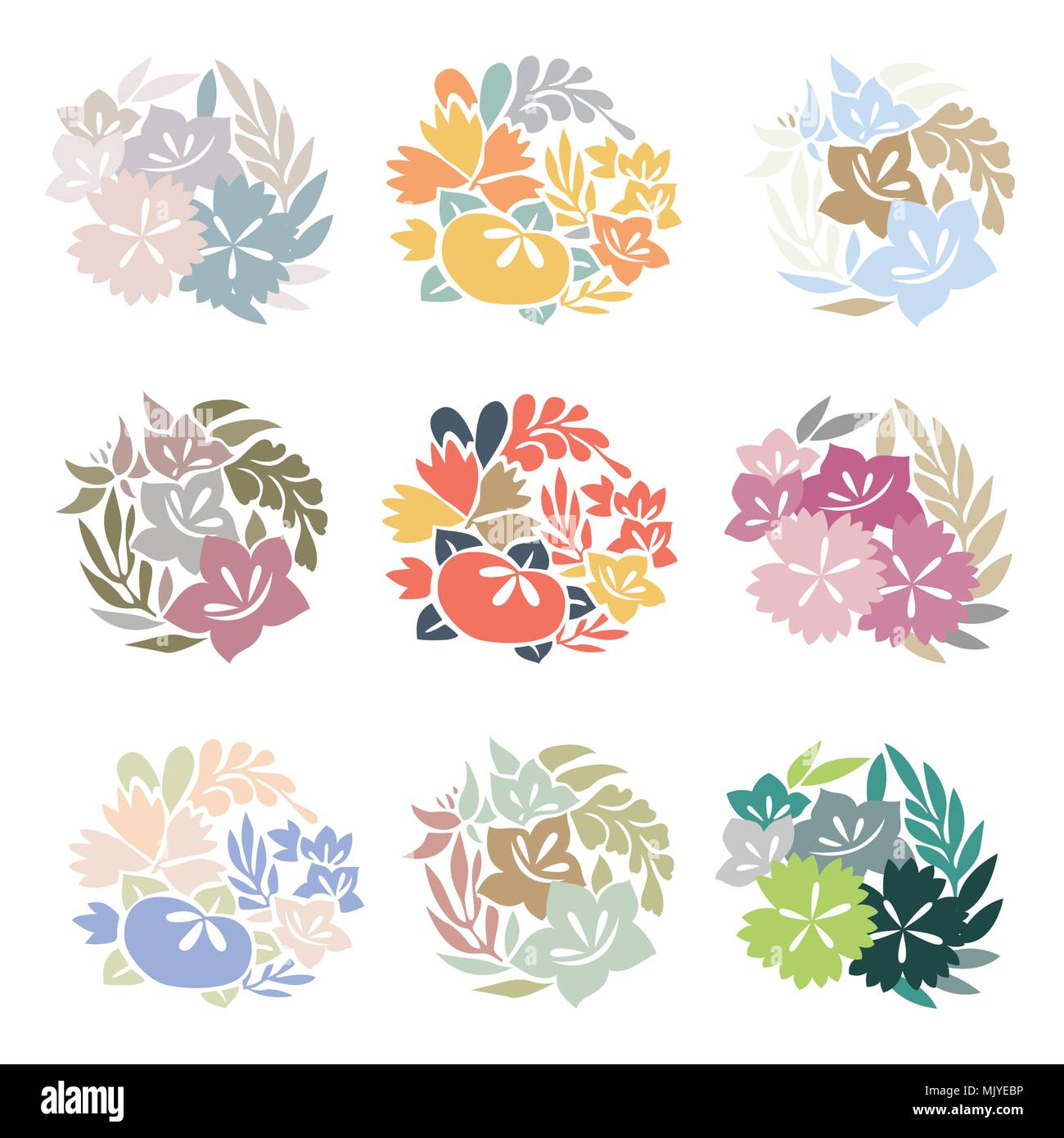 Flower colorful vector. Floral icon and symbol background Stock Vector ...