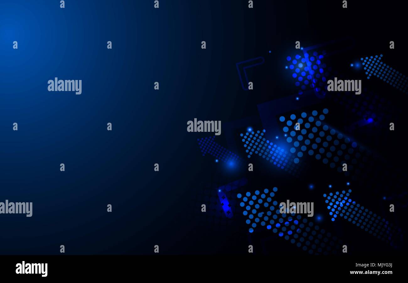 Abstract Arrows Halftone sign digital hi technology concept background ...