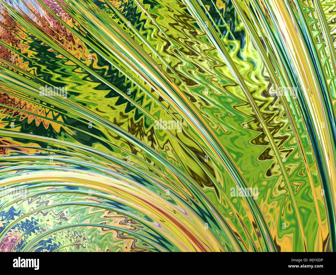 high-resolution scintillating fractal yellow green background Stock ...