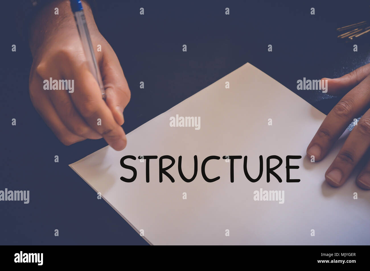 Structure word written on white paper Stock Photo - Alamy