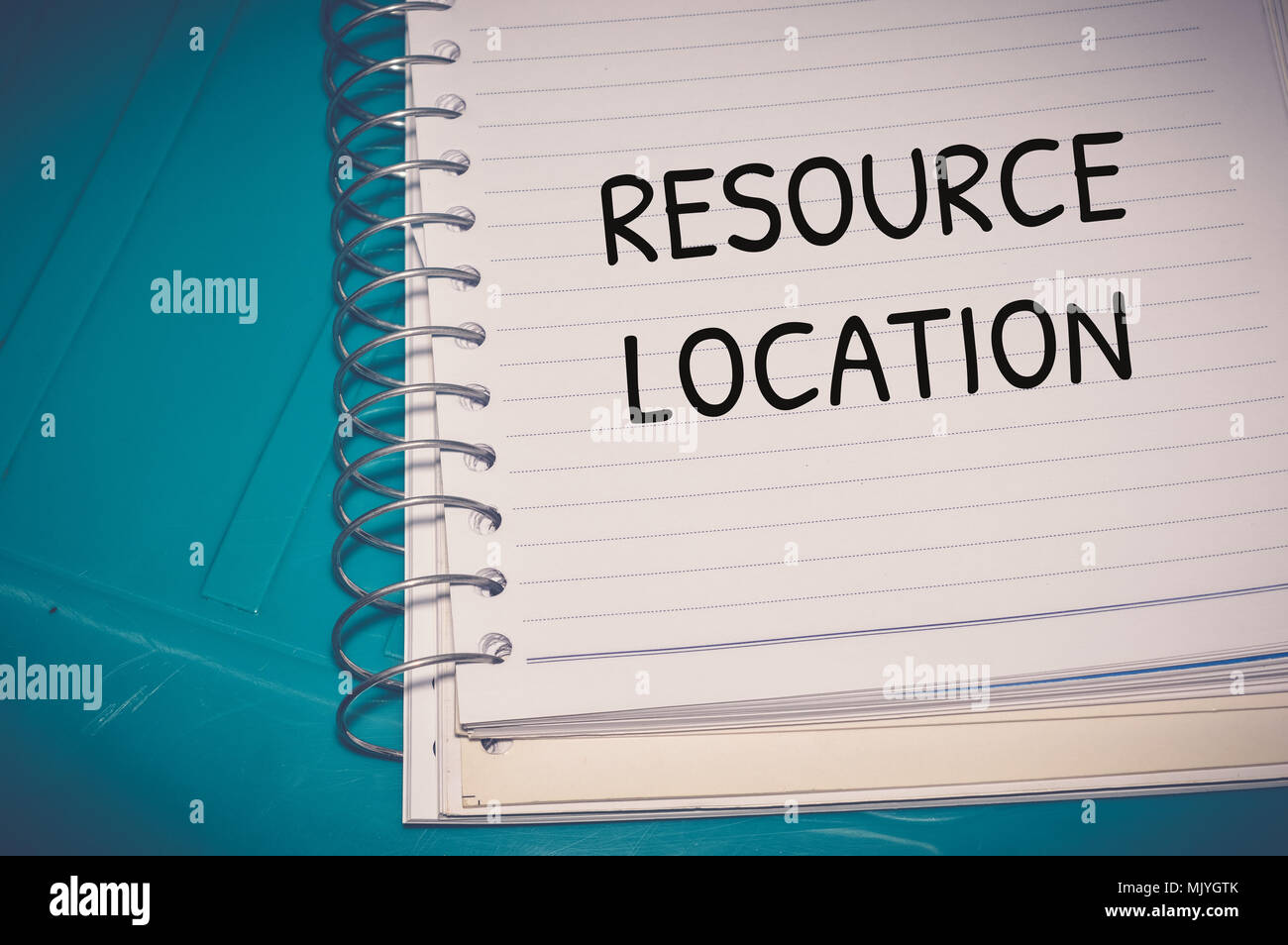 Resource location word written on white paper Stock Photo - Alamy