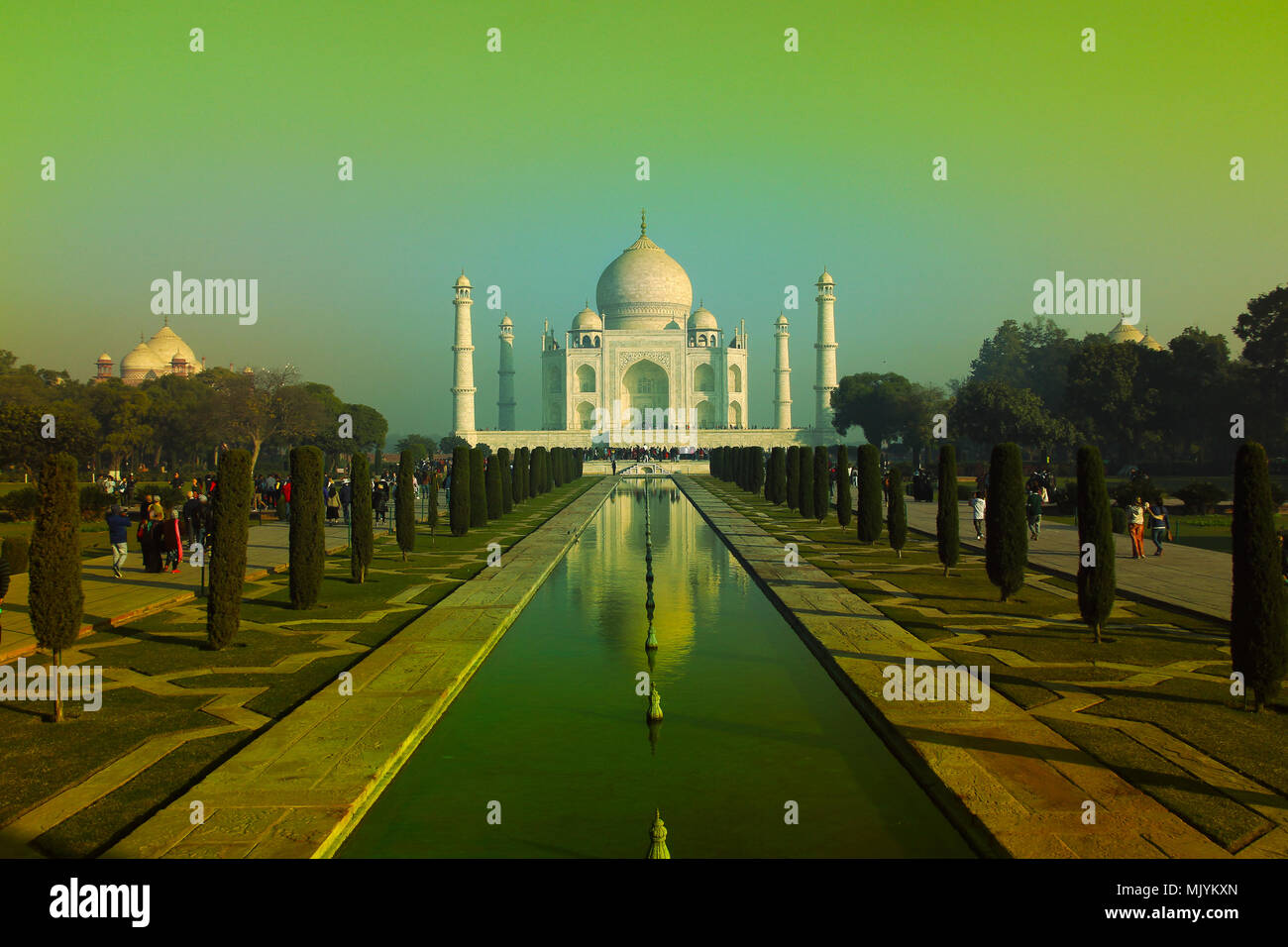 Changed color Taj Mahal photo Stock Photo - Alamy