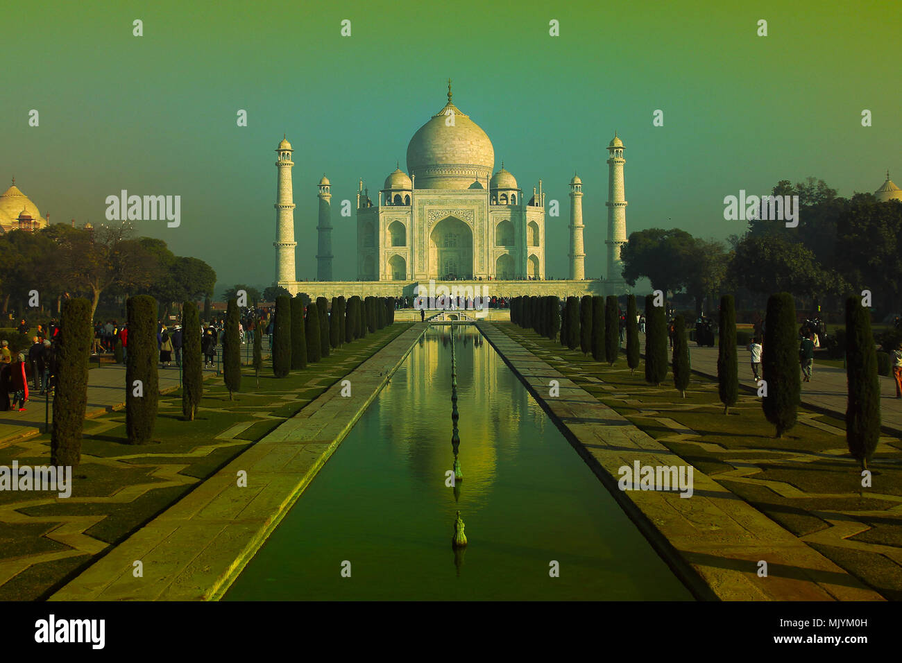 Changed color Taj Mahal photo Stock Photo - Alamy