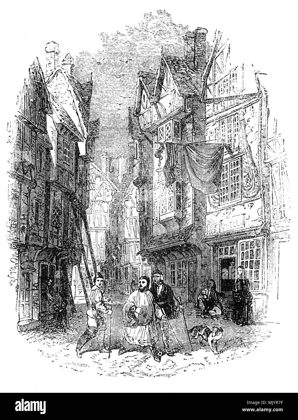 A 15th Century England and a London Street: there were no pavements ...