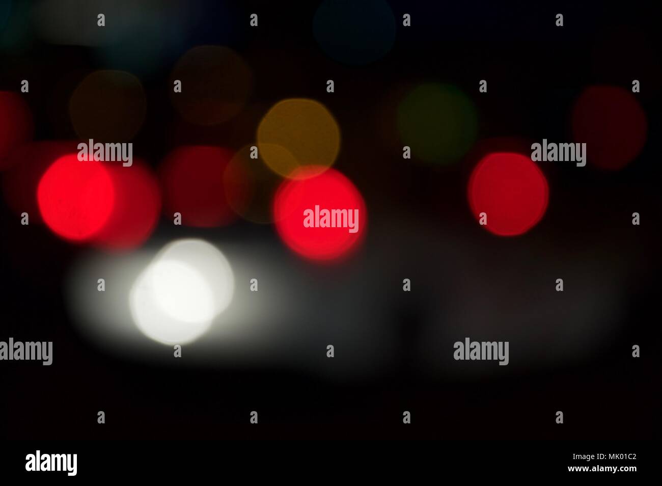 Colored lights with predominance of red color with bokeh effect Stock ...