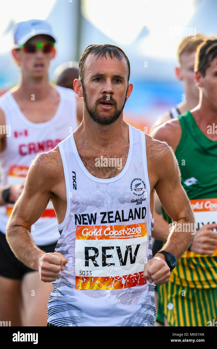 GOLD COAST, AUSTRALIA - APRIL 8: Quentin Rew of New Zealand competing ...