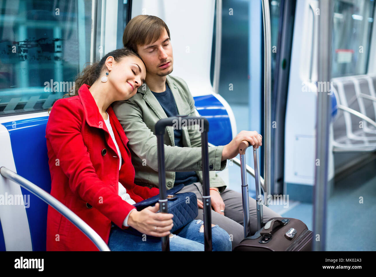Woman Sitting In Metro Carriage High Resolution Stock Photography and ...