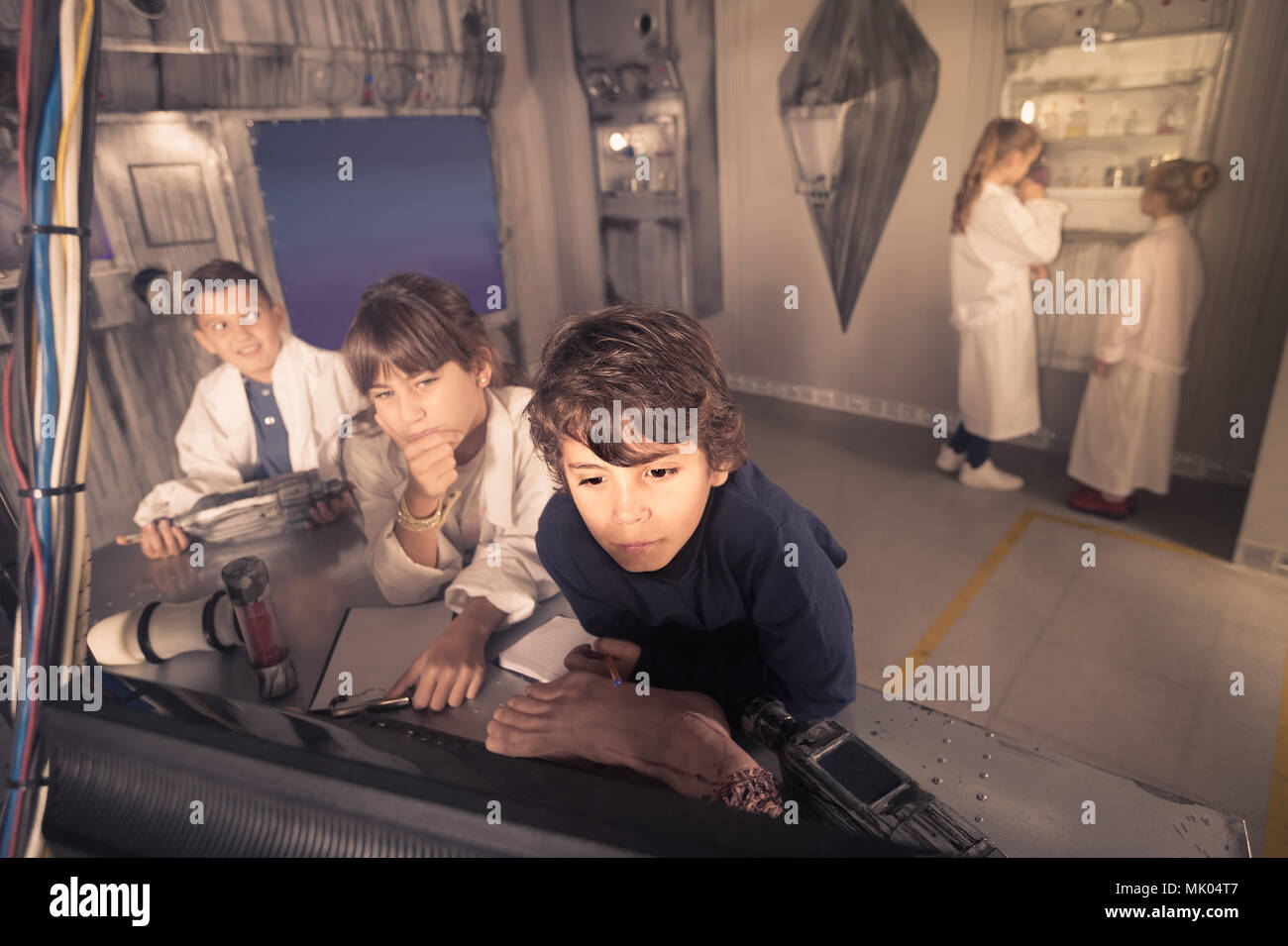 Children playing bunker hi-res stock photography and images - Alamy