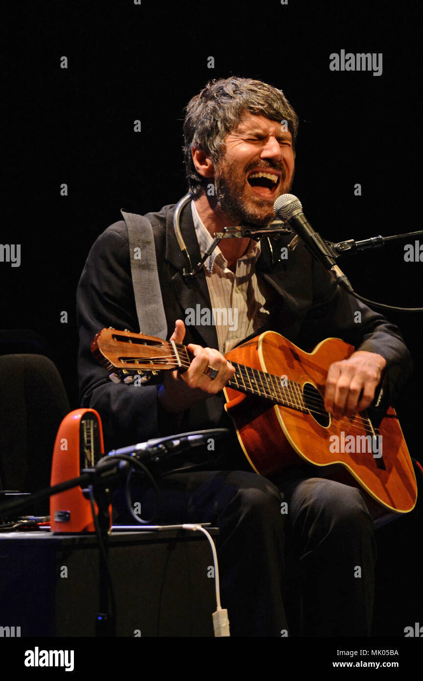 Gruff Rhys performing sol at Mareel in the Shetland Isles. Formerly of ...