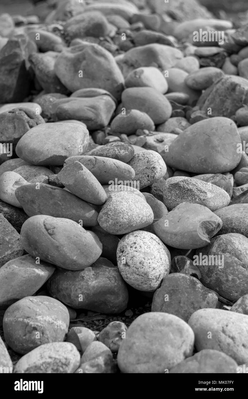 Grey pebbles Black and White Stock Photos & Images - Alamy