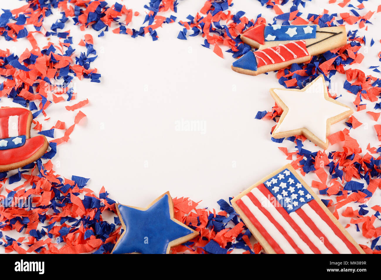 Patriotic confetti background of 4th of July. Independence Day concept ...