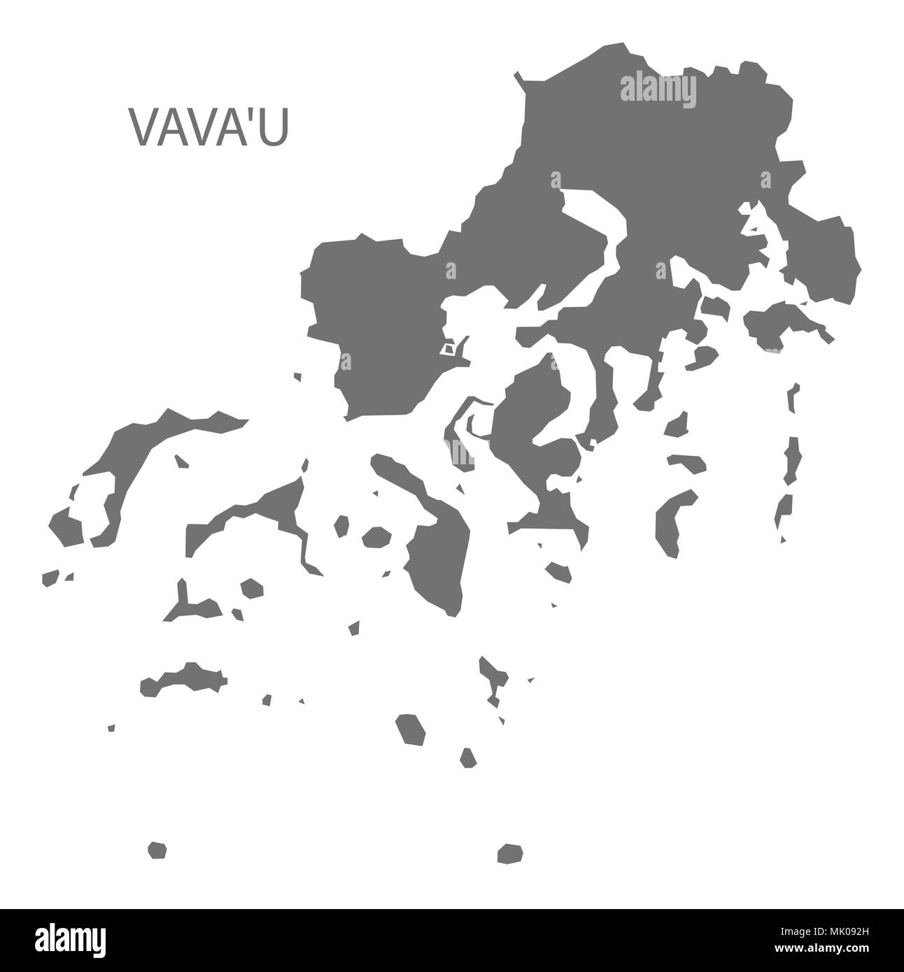Vavau map of Tonga grey illustration shape Stock Vector Image & Art - Alamy