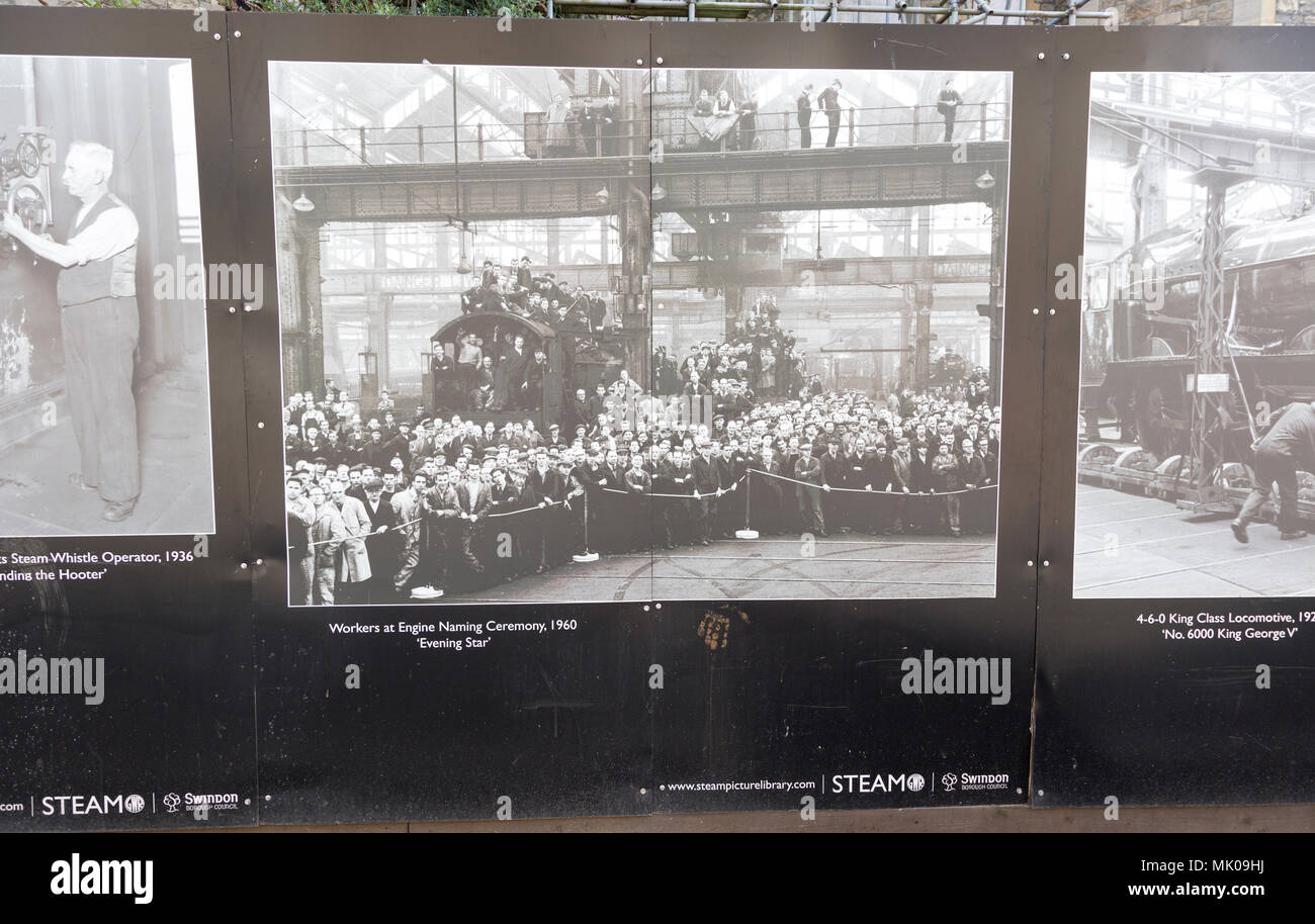 Public display of old historic images about the GWR works, Swindon ...