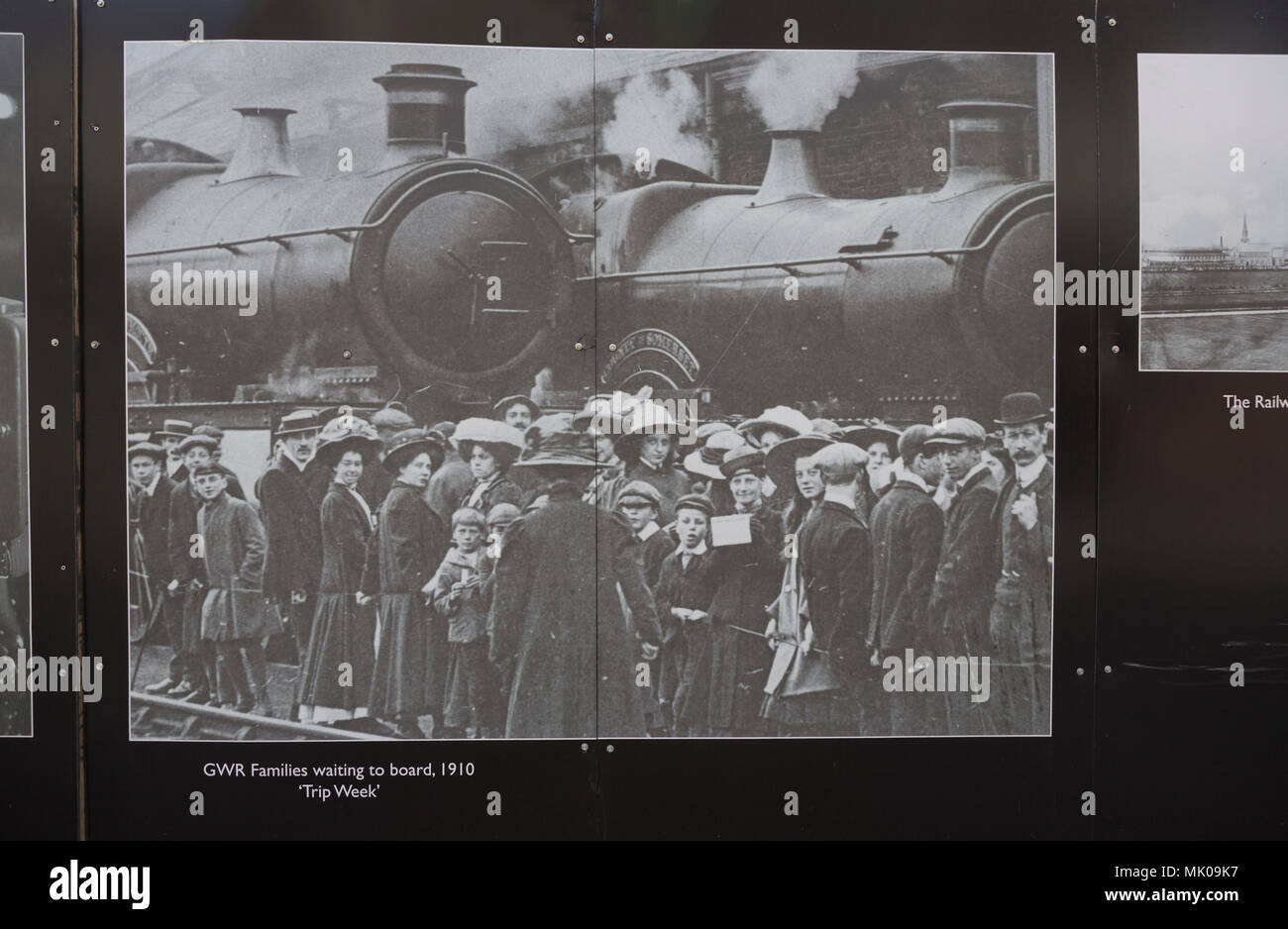 public display of old historic images about the GWR works, Swindon ...