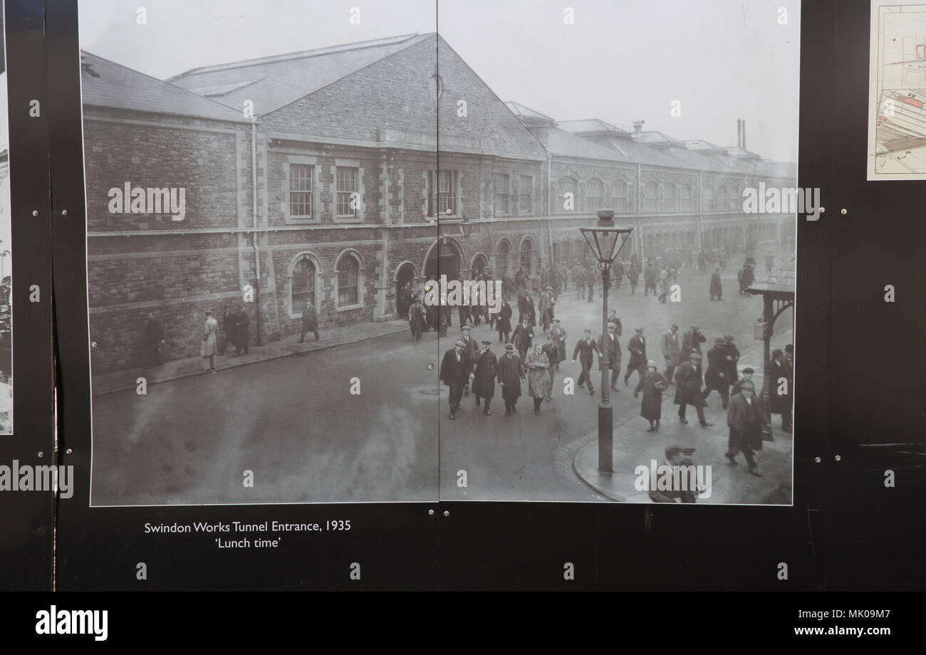 Public display of old historic images about the GWR works, Swindon ...