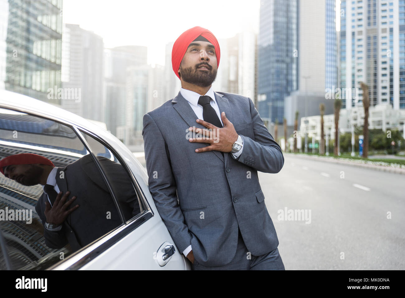 Punjabi businessman portrait outdoors - Hindi man wearing formal ...