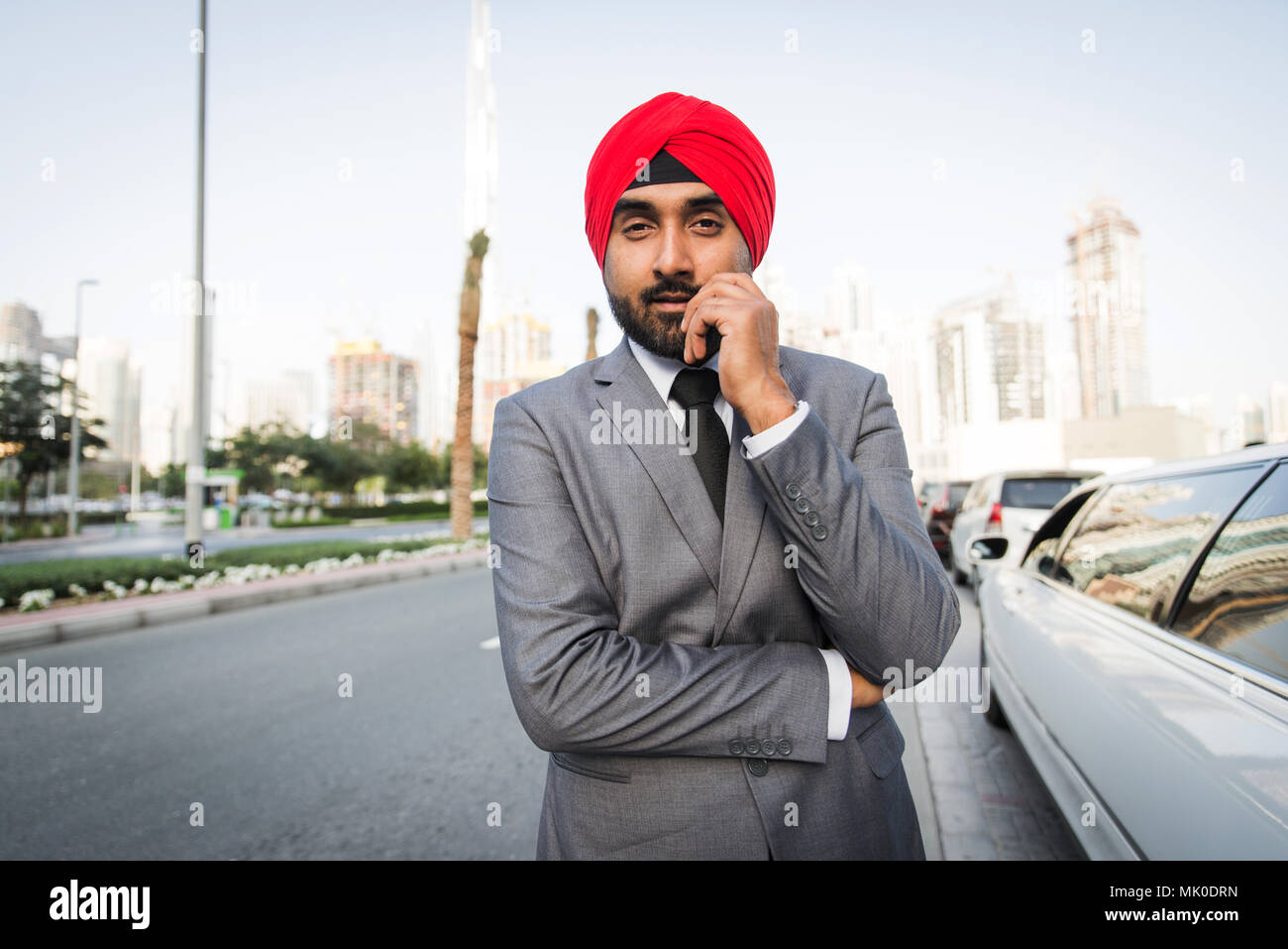 Punjabi businessman portrait outdoors - Hindi man wearing formal ...