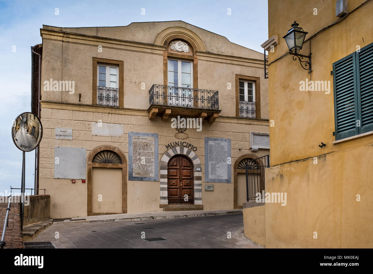 Bibbona, Leghorn, Italy - April 2018 the medieval village of Bibbona in ...