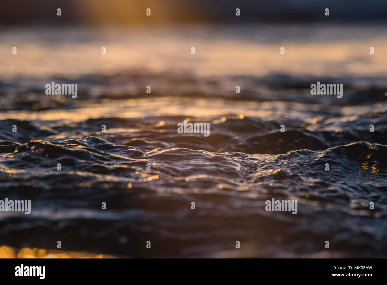 Ocean waves at sunset at Cool Bay in the Western Cape of South Africa ...