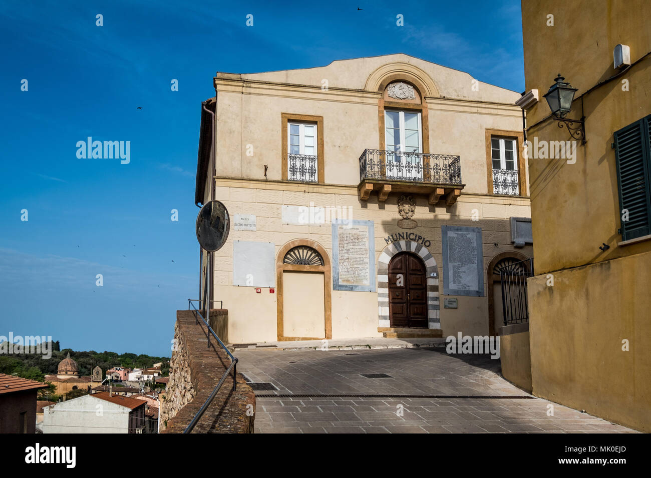 Bibbona, Leghorn, Italy - April 2018 the medieval village of Bibbona in ...