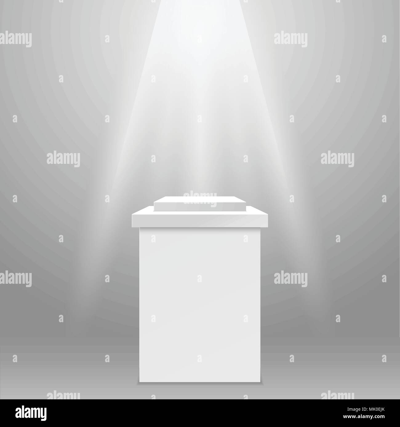 Square podium in white Stock Vector Images - Alamy